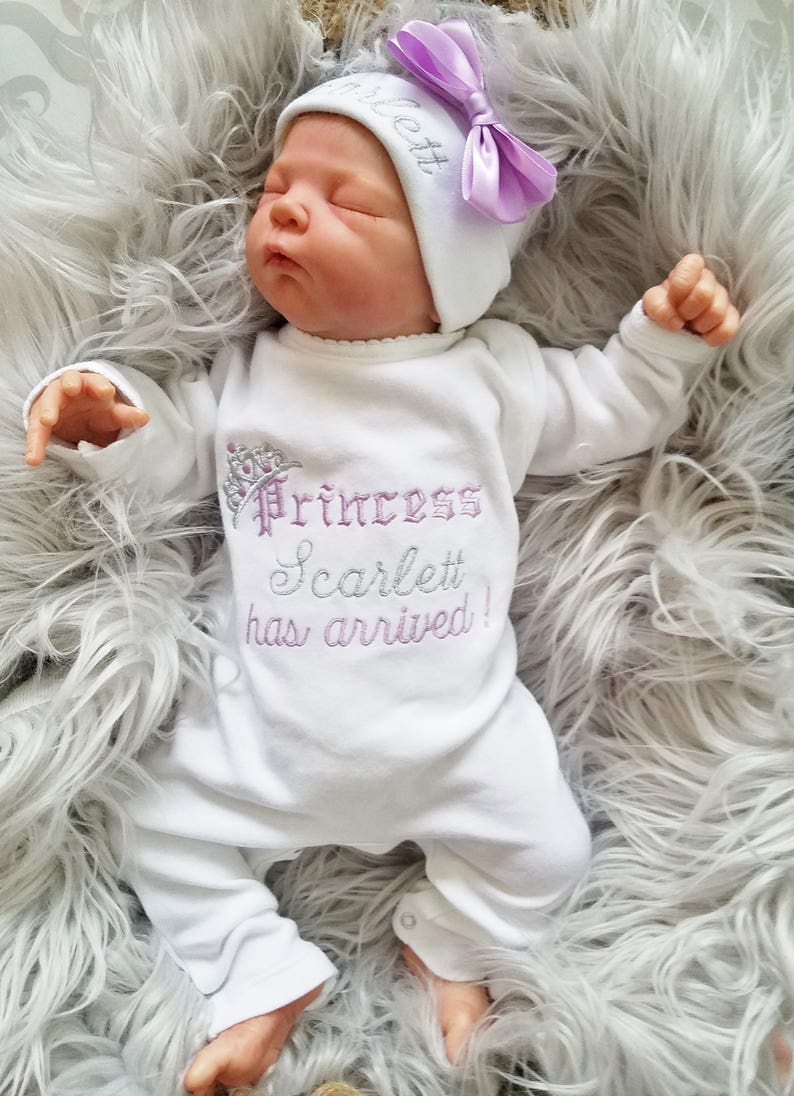 Baby Girl Coming Home Outfit Monogrammed Baby Girl Princess - Etsy