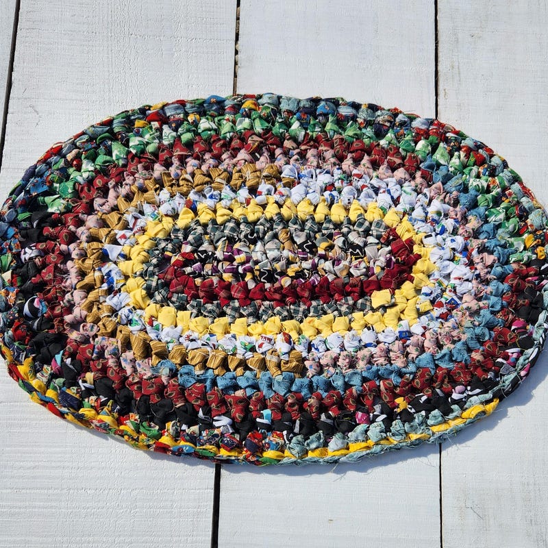 Oval Rag Rug - Etsy