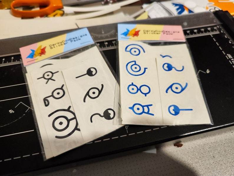 Pokemon Unown Sticker Pack - Full Alphabet (normal or Shiny) - Etsy ...