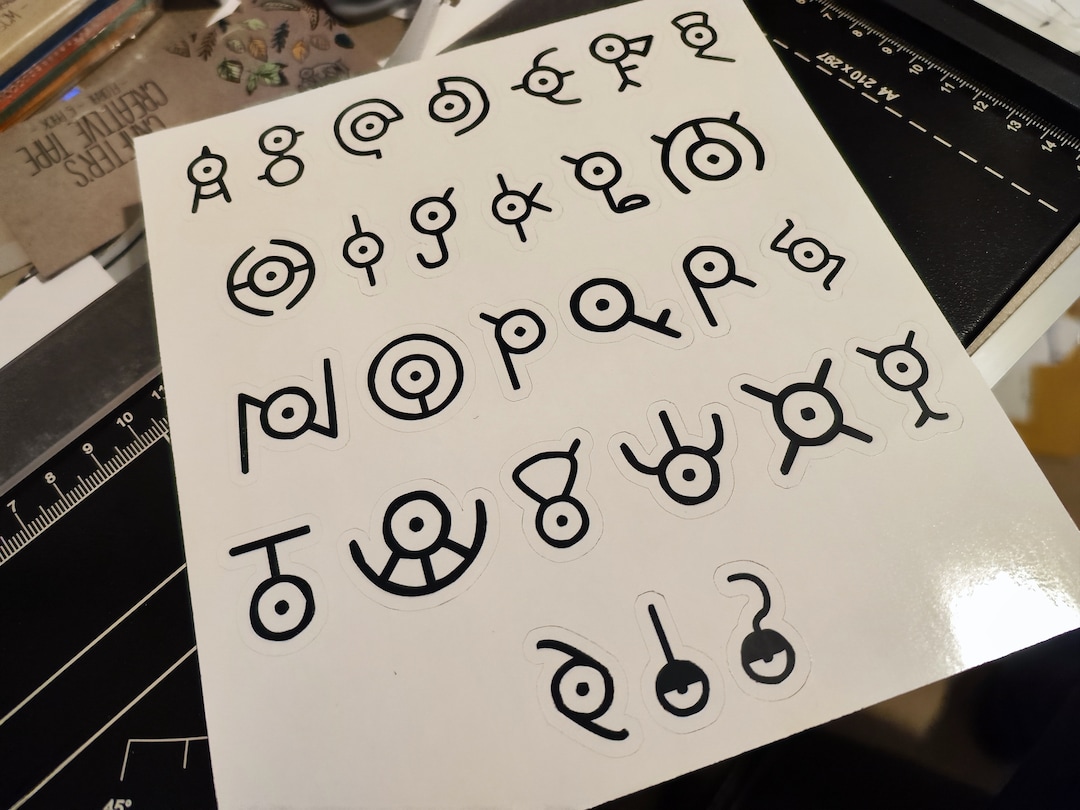 Pokemon Unown Sticker Pack - Full Alphabet (normal or Shiny) - Etsy