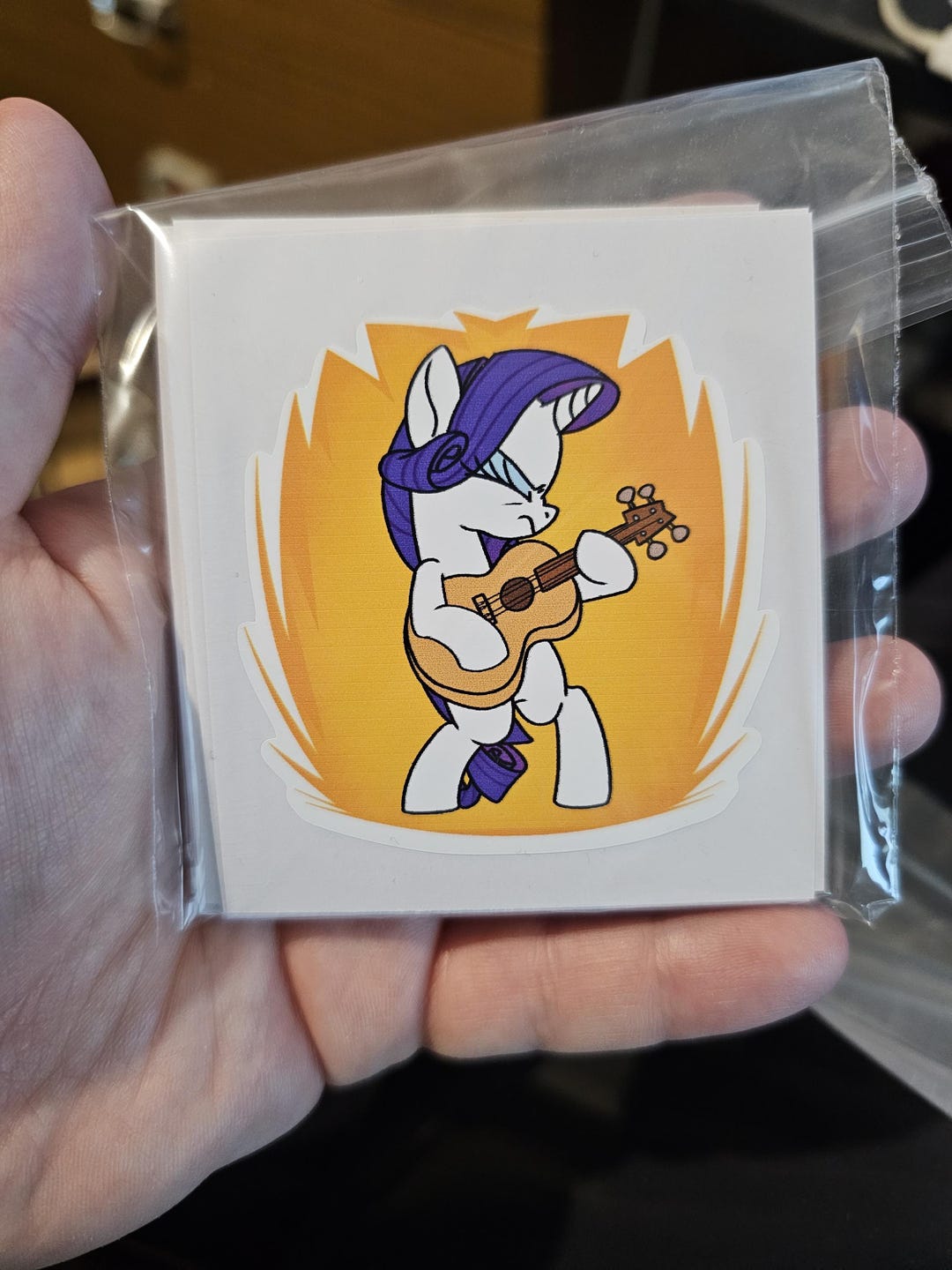 Rarity Rocking Out Waterproof Vinyl Sticker - Etsy