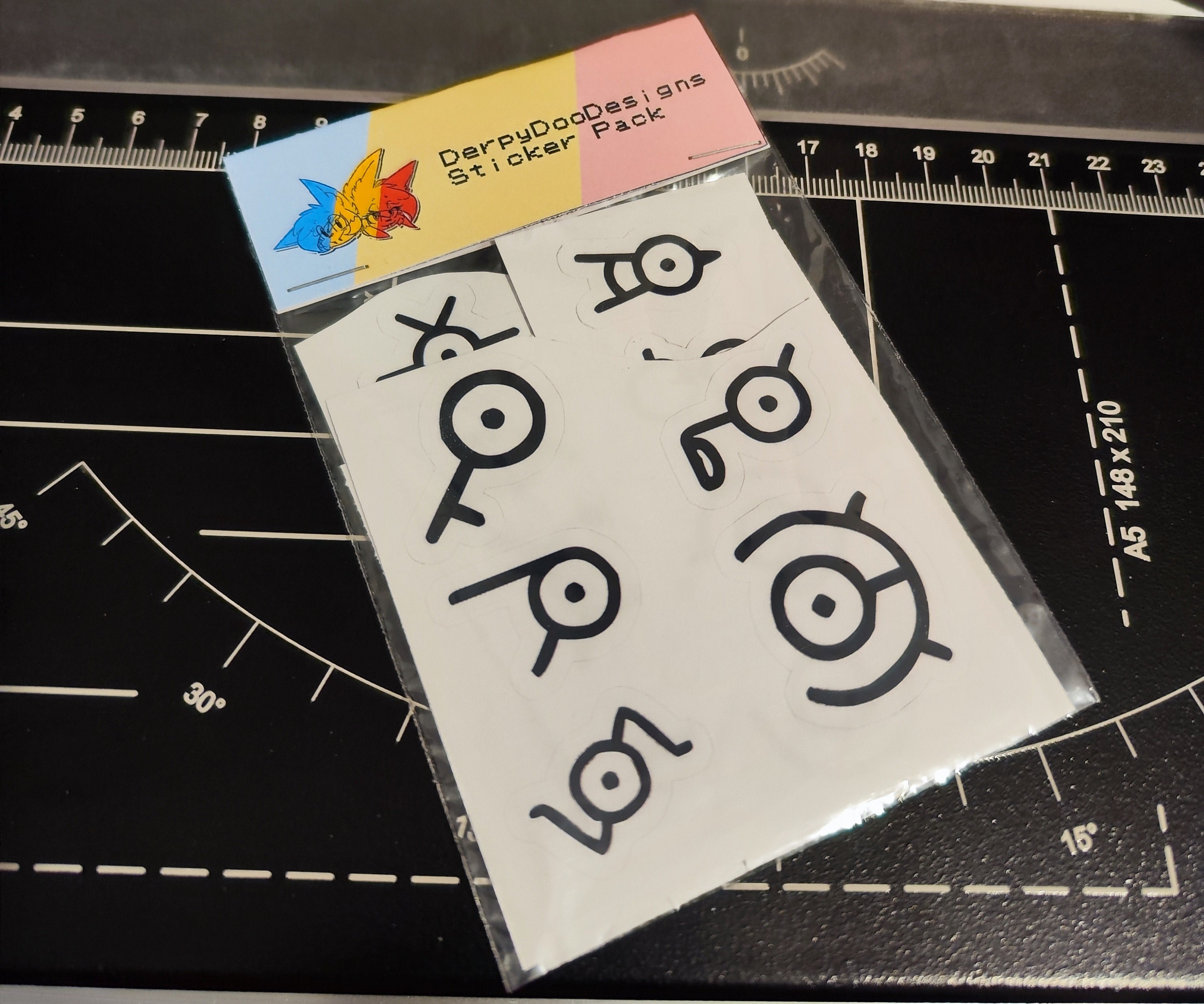 Pokemon Unown Sticker Pack - Full Alphabet (normal or Shiny) - Etsy ...