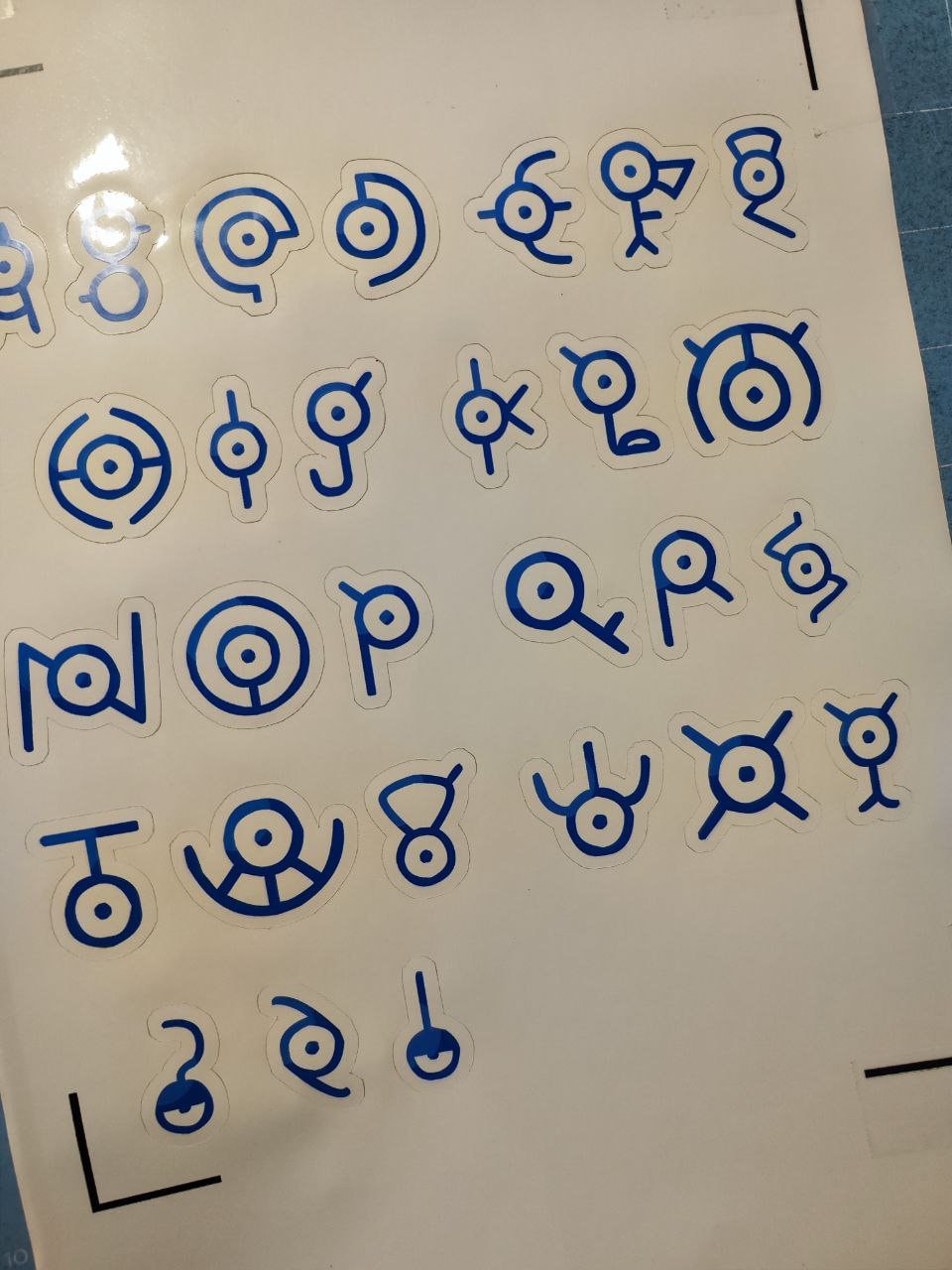 Pokemon Unown Sticker Pack - Full Alphabet (normal or Shiny) - Etsy ...