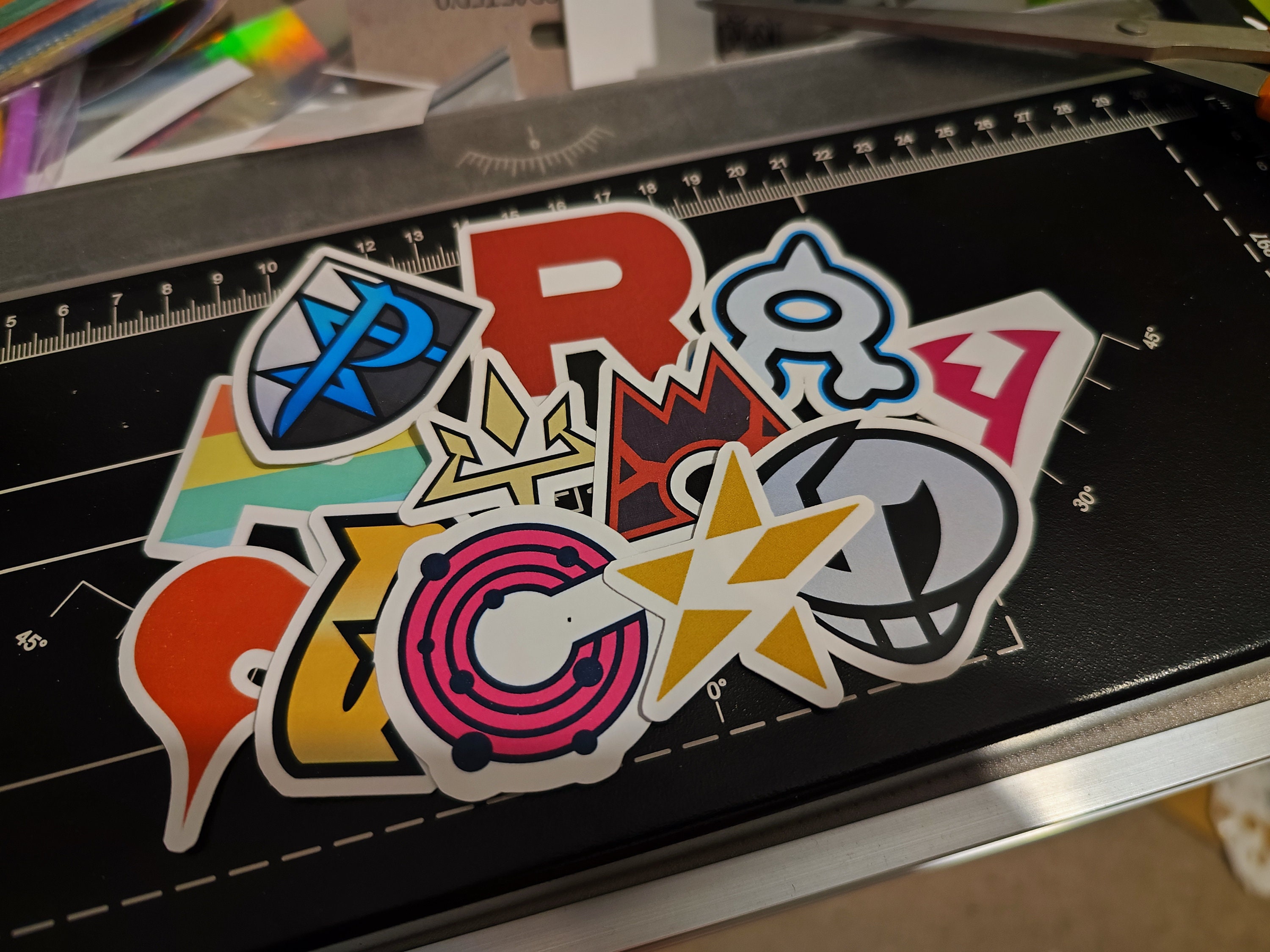 Pokemon Villain Team Logos Variety Pack Stickers - Etsy