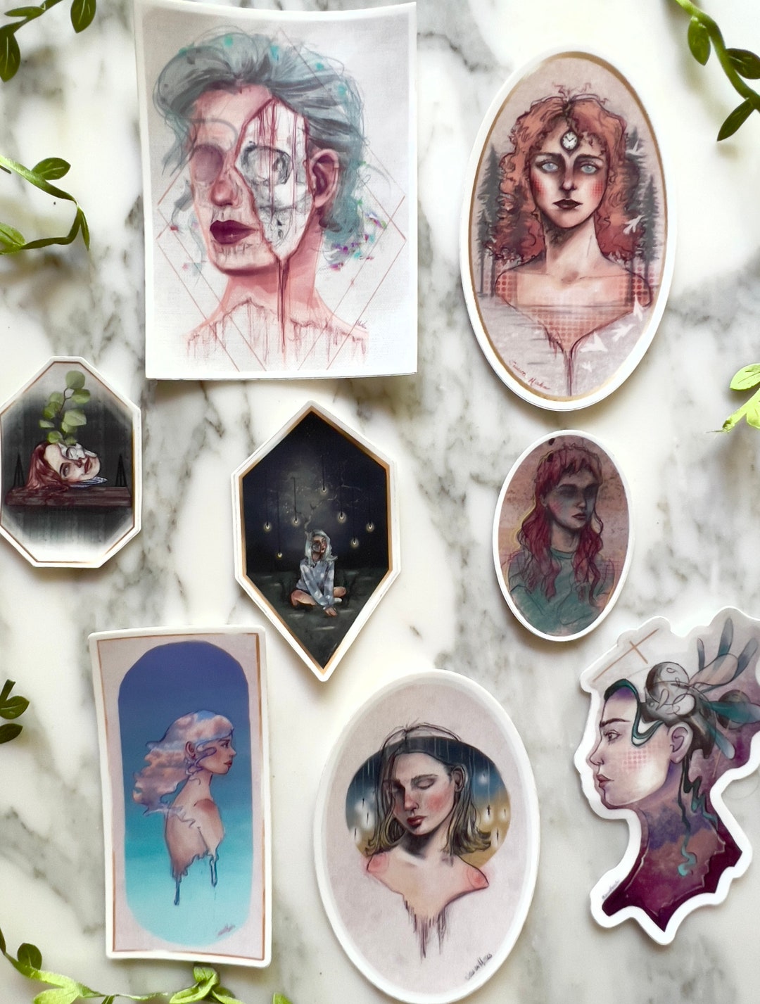Art Sticker Blind Box Bundle, Original, Digital Painting Procreate ...