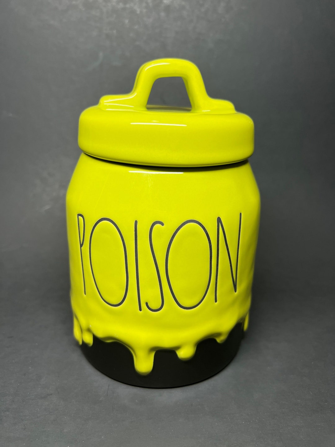 Rae Dunn X Halloween POISON Lime Green Slime Drips Canister Cookies ...