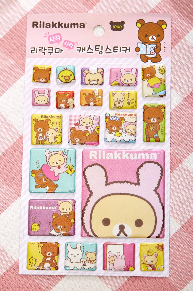 Rilakkuma Sticker-quality 3D Pop up Sticker, Phone Decoration,sticker ...