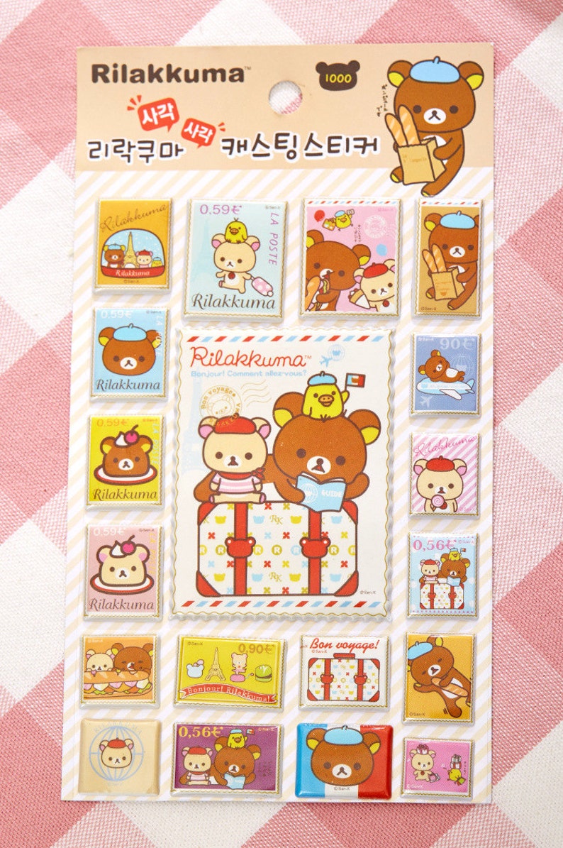 Rilakkuma Sticker-quality 3D Pop up Sticker, Phone Decoration,sticker ...