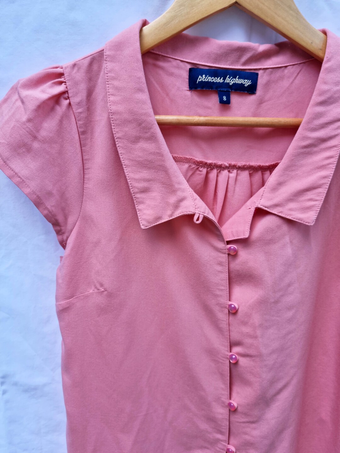 Pink Button up Blouse - Etsy