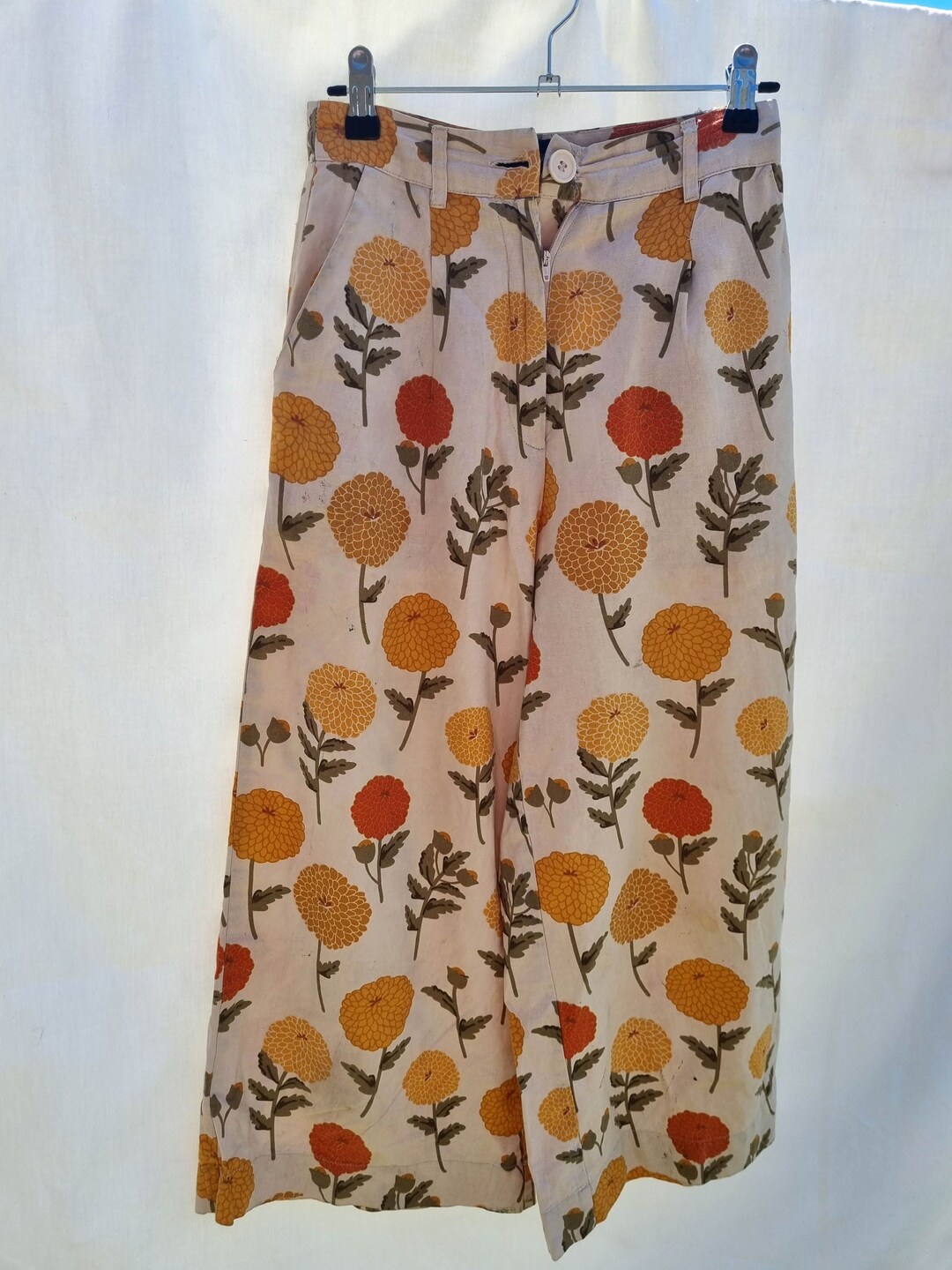 Wide Leg Flower Culottes - Etsy