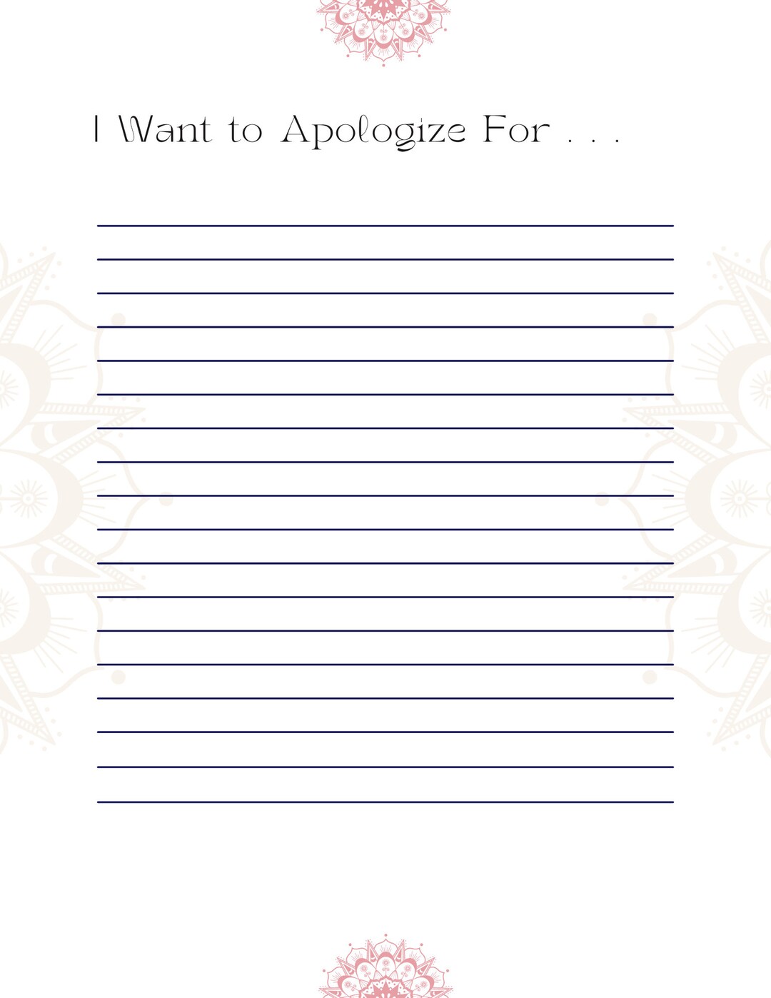 Apology Letter to Yourself - Mental Health Exercise - Healing - Writing ...