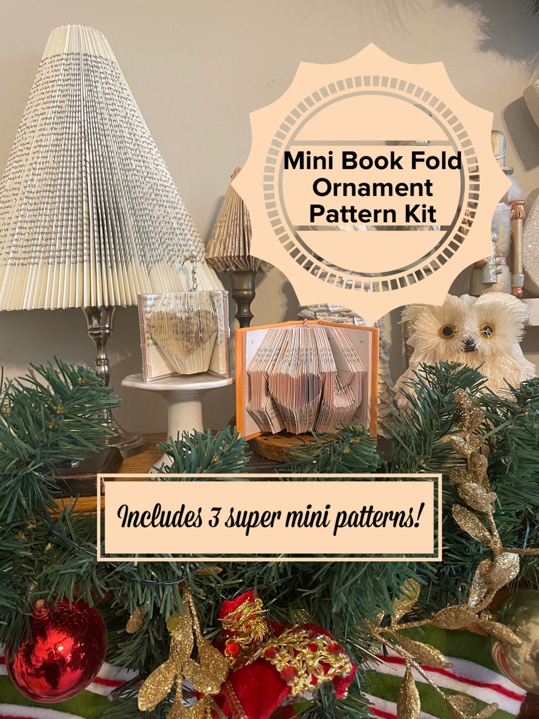 Super Mini Book Folding Pattern Ornament Kit-folded Book PATTERNS- Book Sculpture-first ...