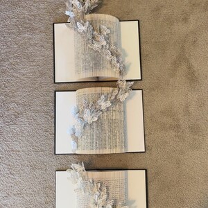 Butterfly House Book Sculpture - Set of Three- Origami Book Wall ...