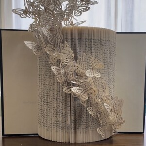 Butterfly House Book Sculpture - One Book Sculpture- Origami Book Wall ...