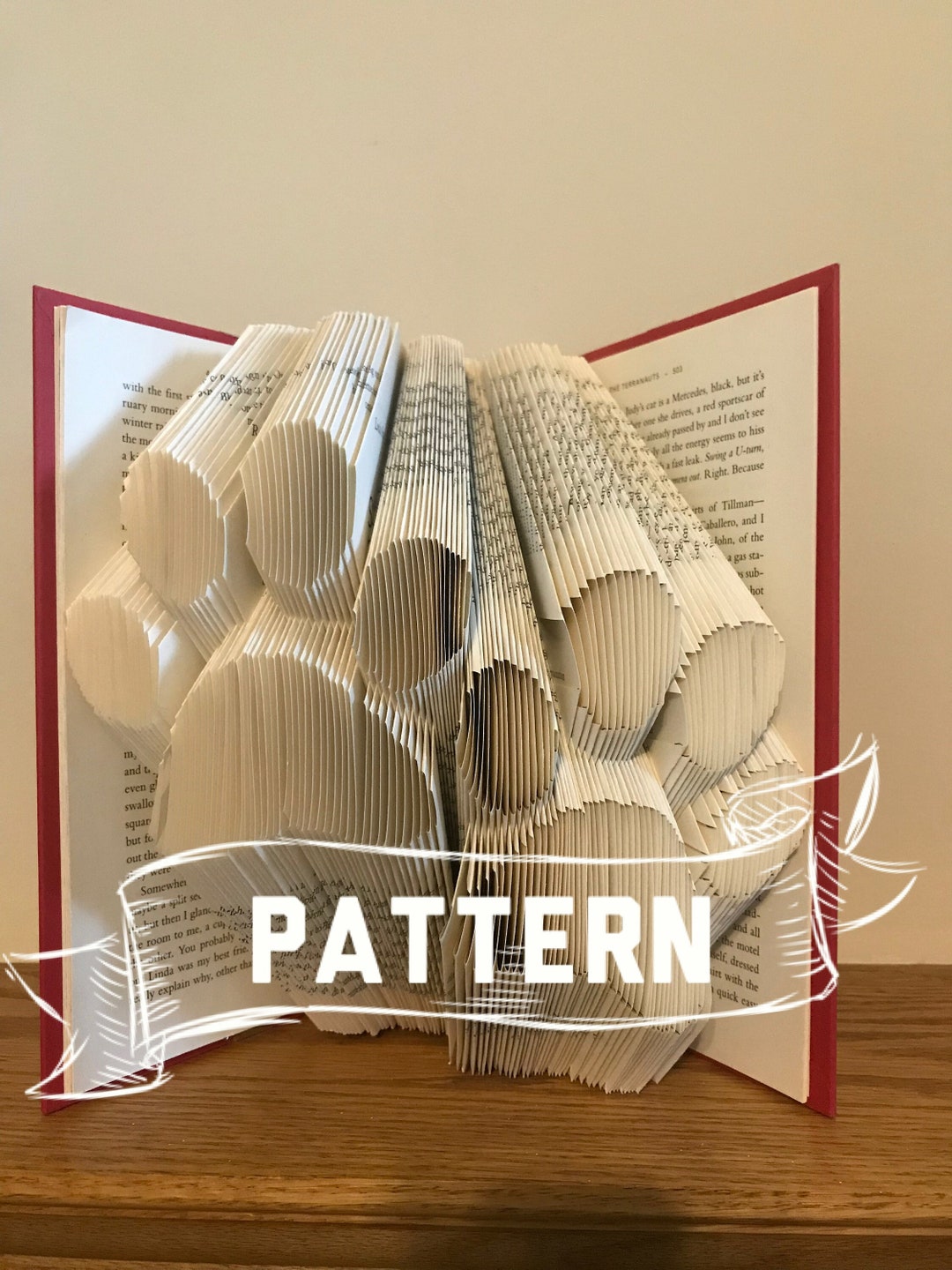 Two Dog Paws Folded Book Art PATTERN- Book Sculpture - First ...