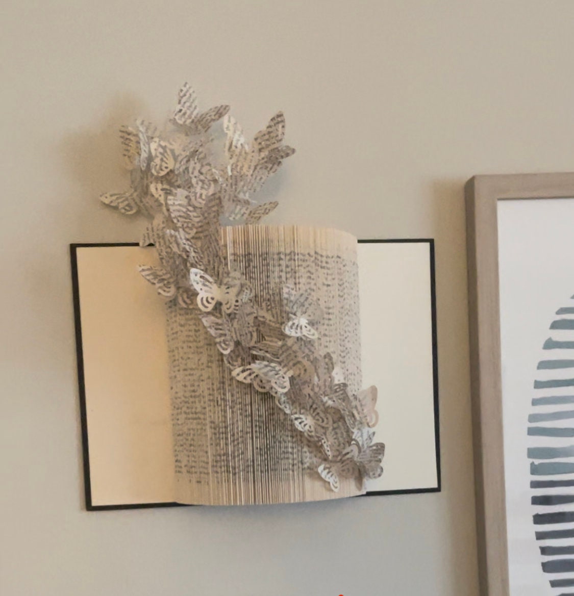 Butterfly House Book Sculpture - One Book Sculpture- Origami Book Wall ...