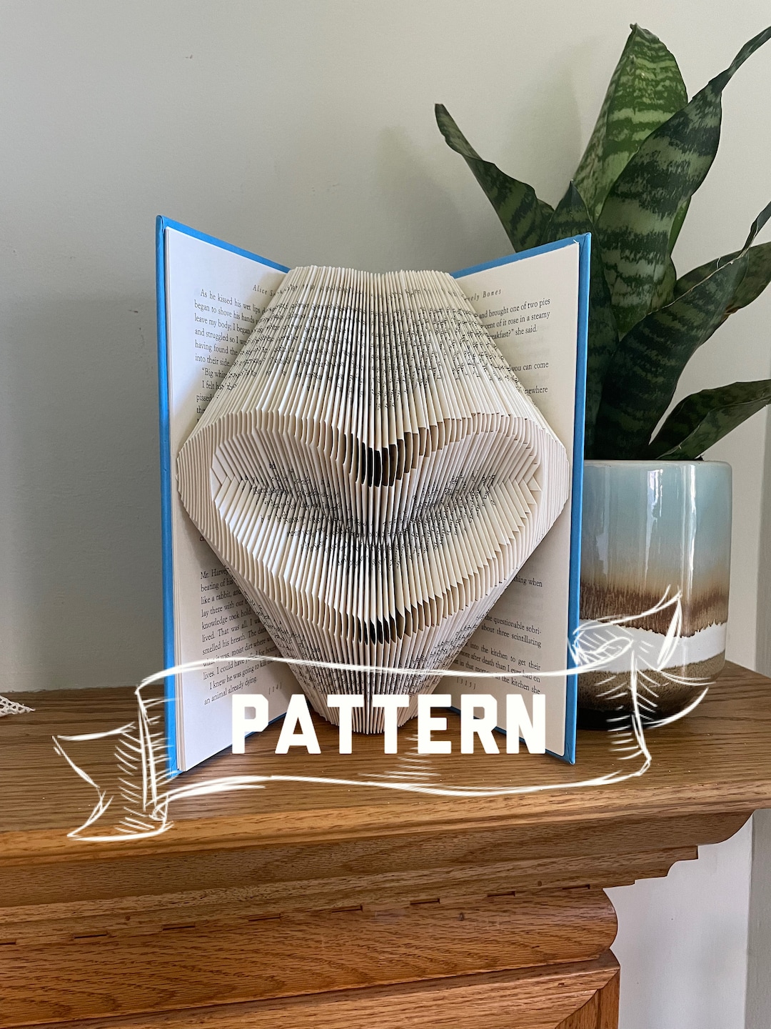 Inverted Heart Folded Book PATTERN- Book Sculpture - First Anniversary ...