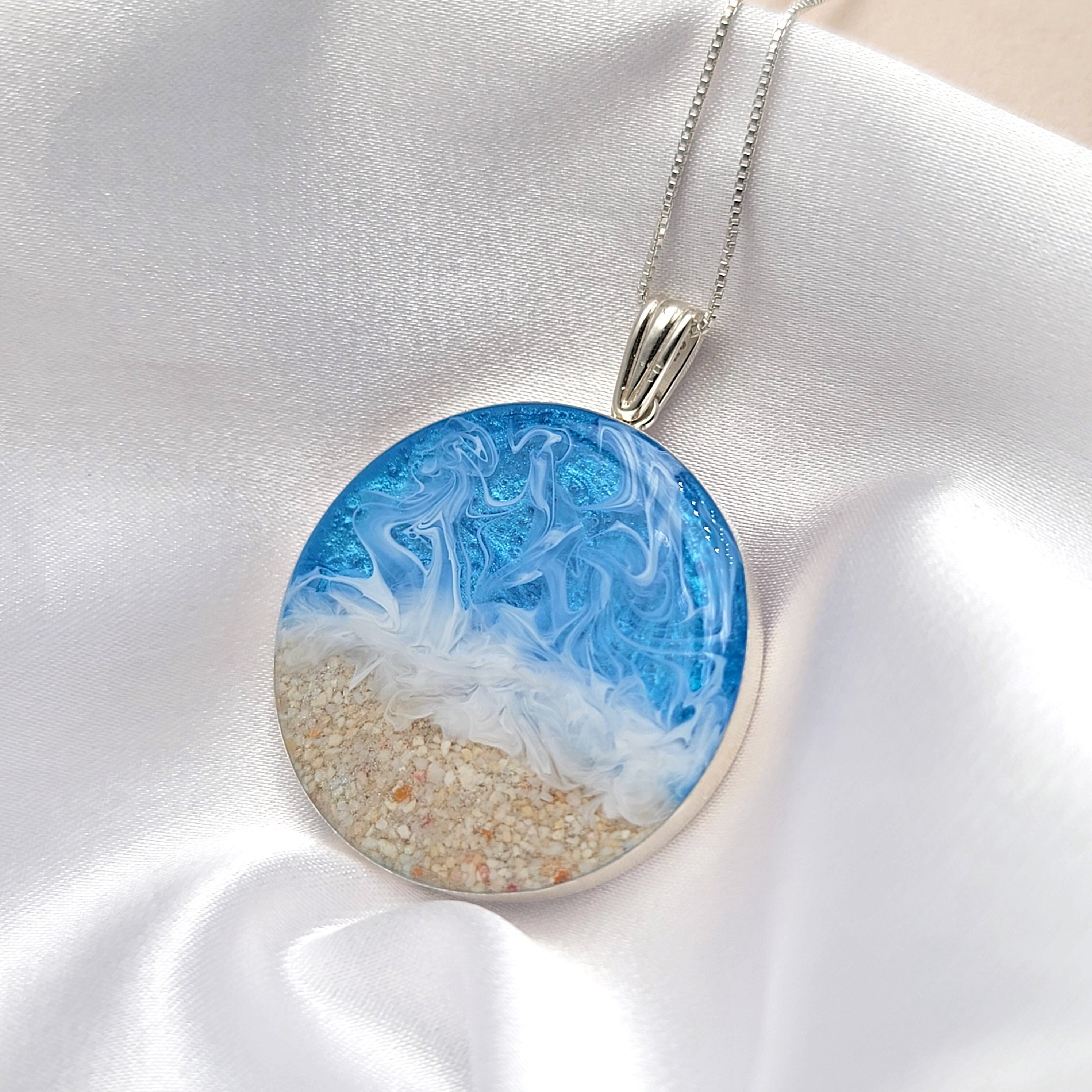 Ocean Jewelry Beach Necklace 925 Sterling Silver Wave - Etsy