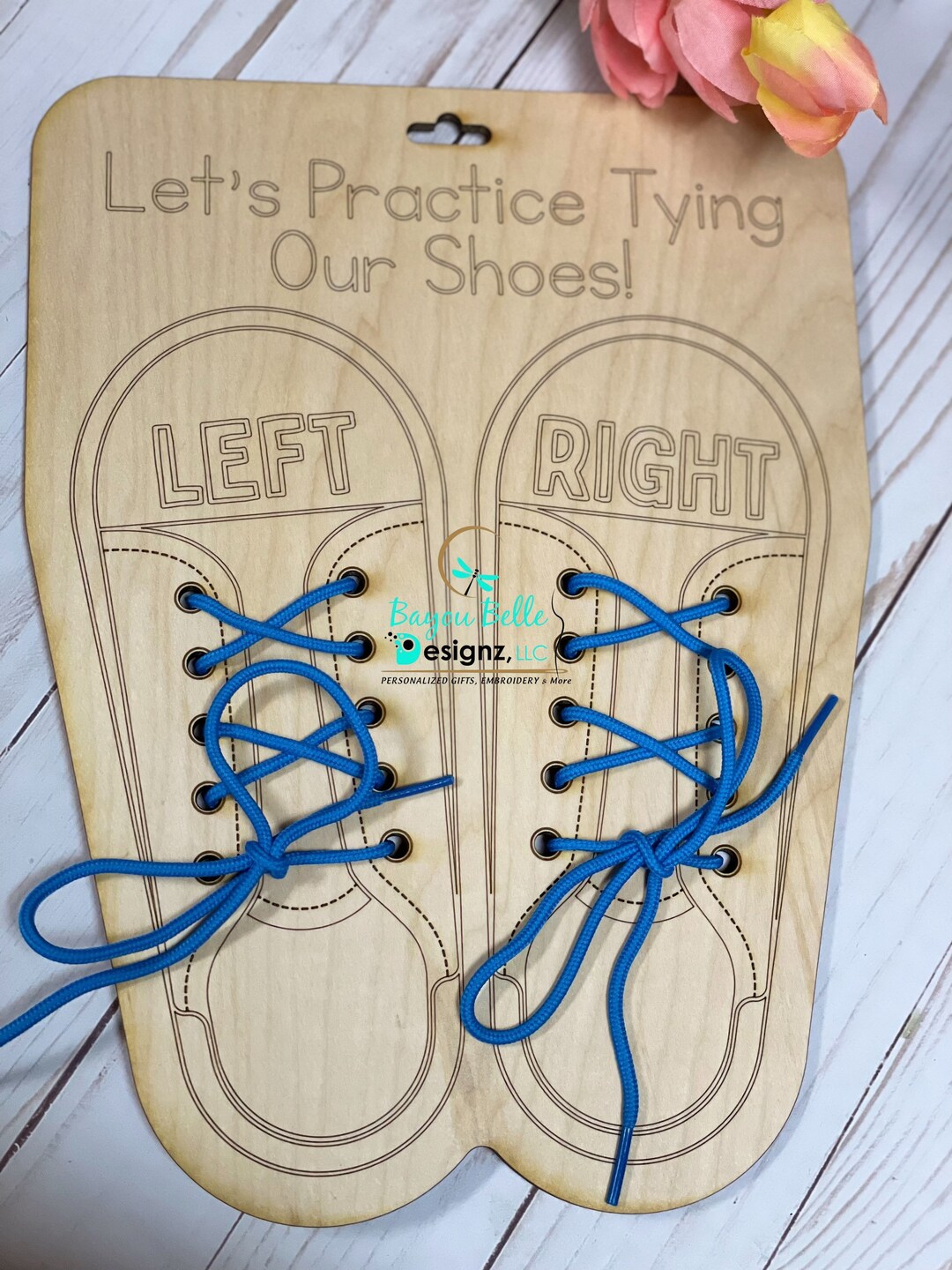 Wooden Shoe Tying Board - Etsy