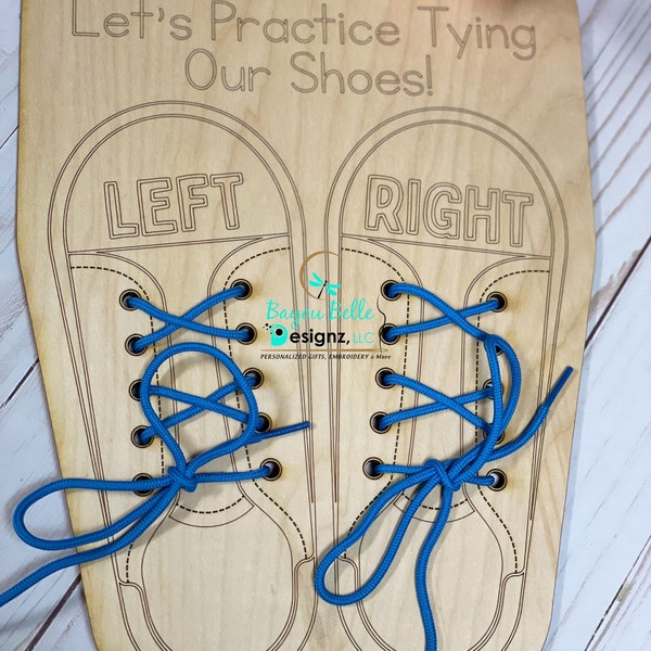 Wooden Shoe Tying Board - Etsy