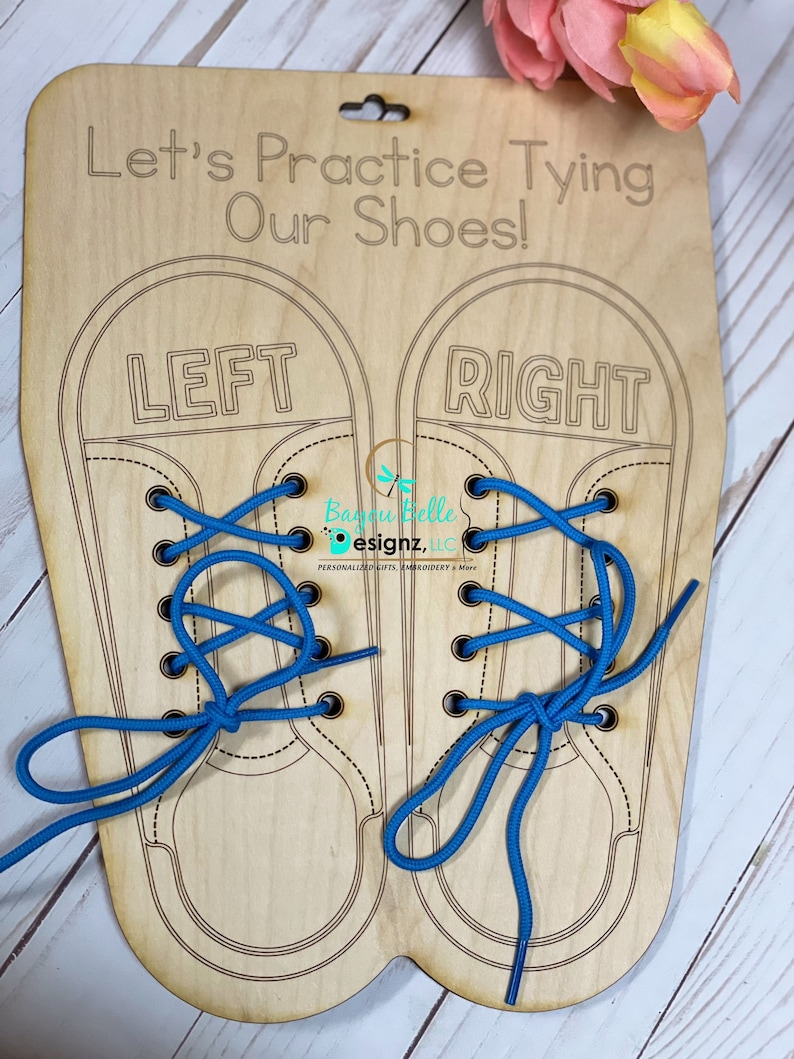 Wooden Shoe Tying Board - Etsy
