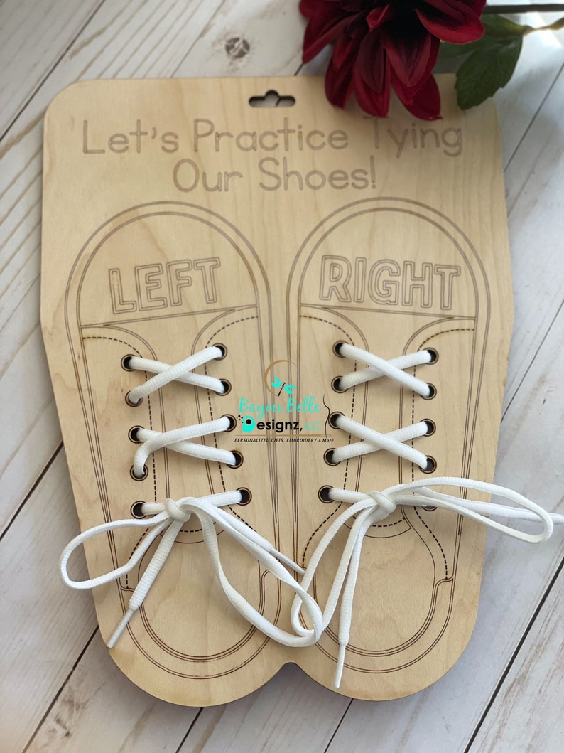 Wooden Shoe Tying Board - Etsy