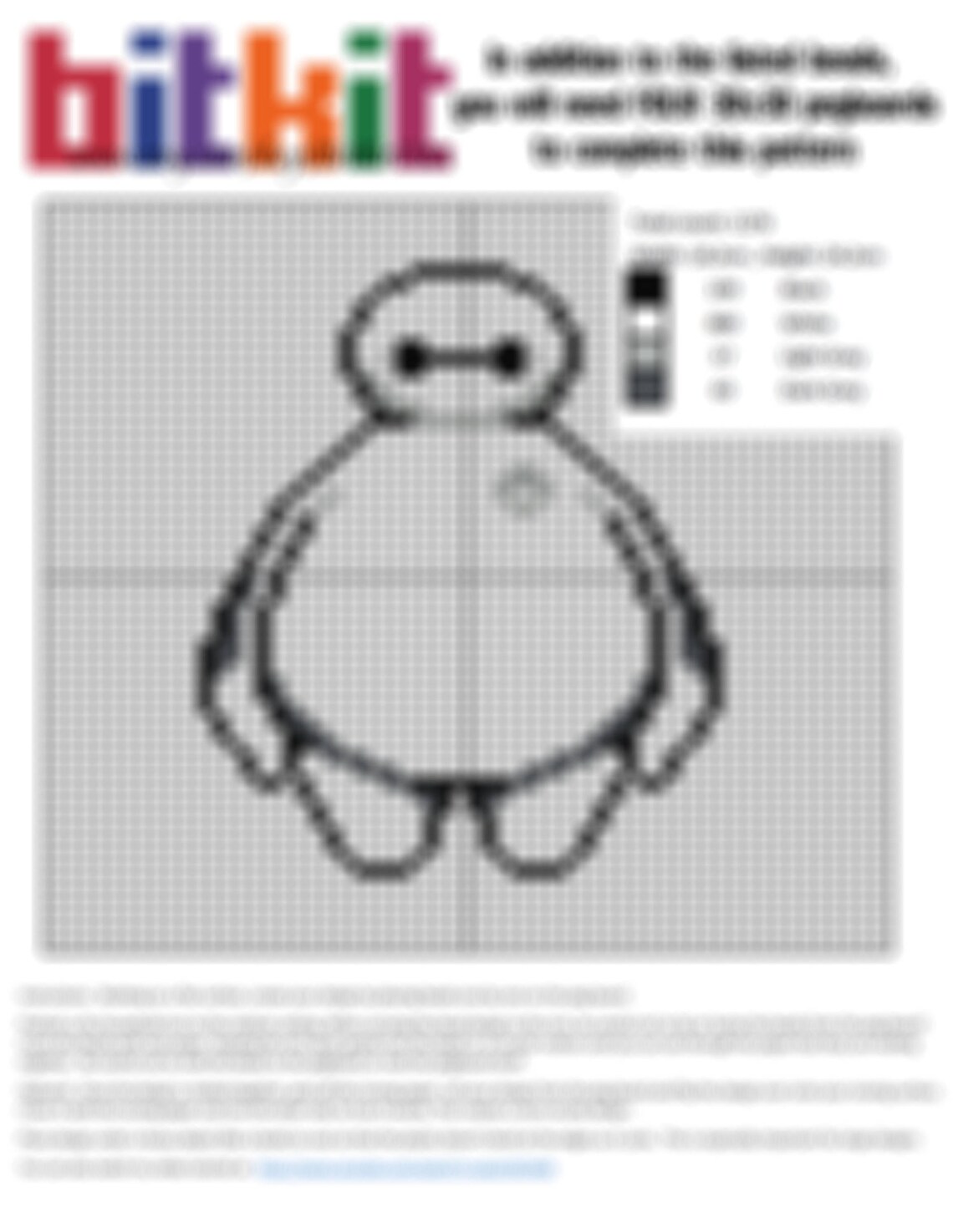 Adorable Baymax Pixel Art Pattern - Etsy