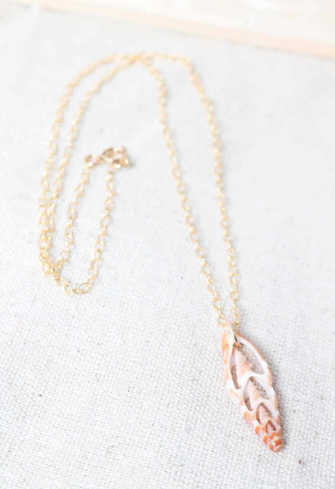 Shell Pendant Necklace, Real Shell Necklace, Gold Filled Necklace, Gold ...