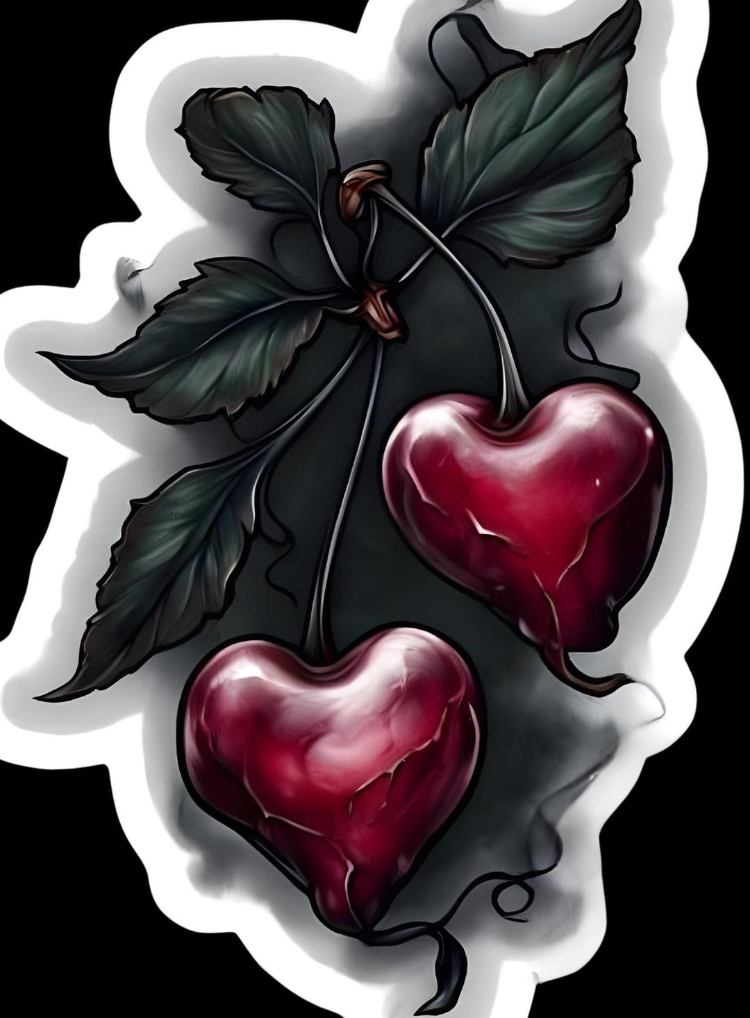 Gothic Cherry Sticker Png - Etsy