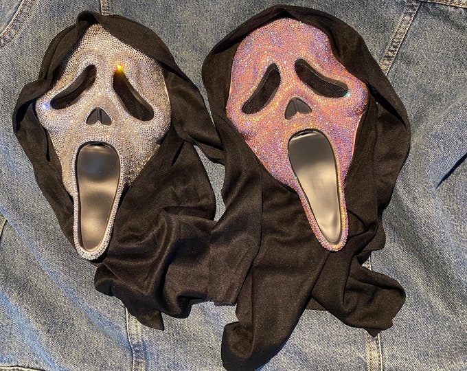 Bedazzled Rhinestone Ghostface Mask - Etsy