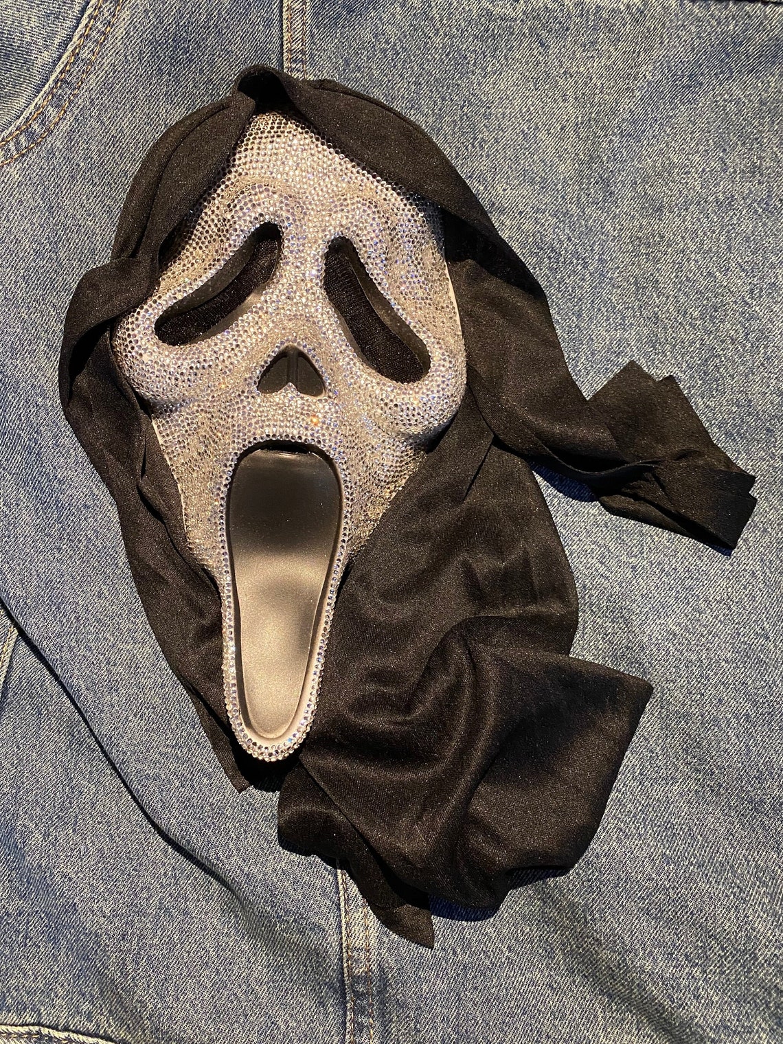 Bedazzled Rhinestone Ghostface Mask - Etsy