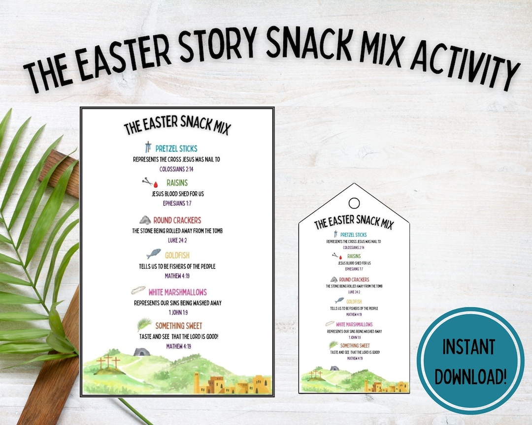 Easter Story Snack Mix Activity | Children's Easter Snack Mix | Kids ...