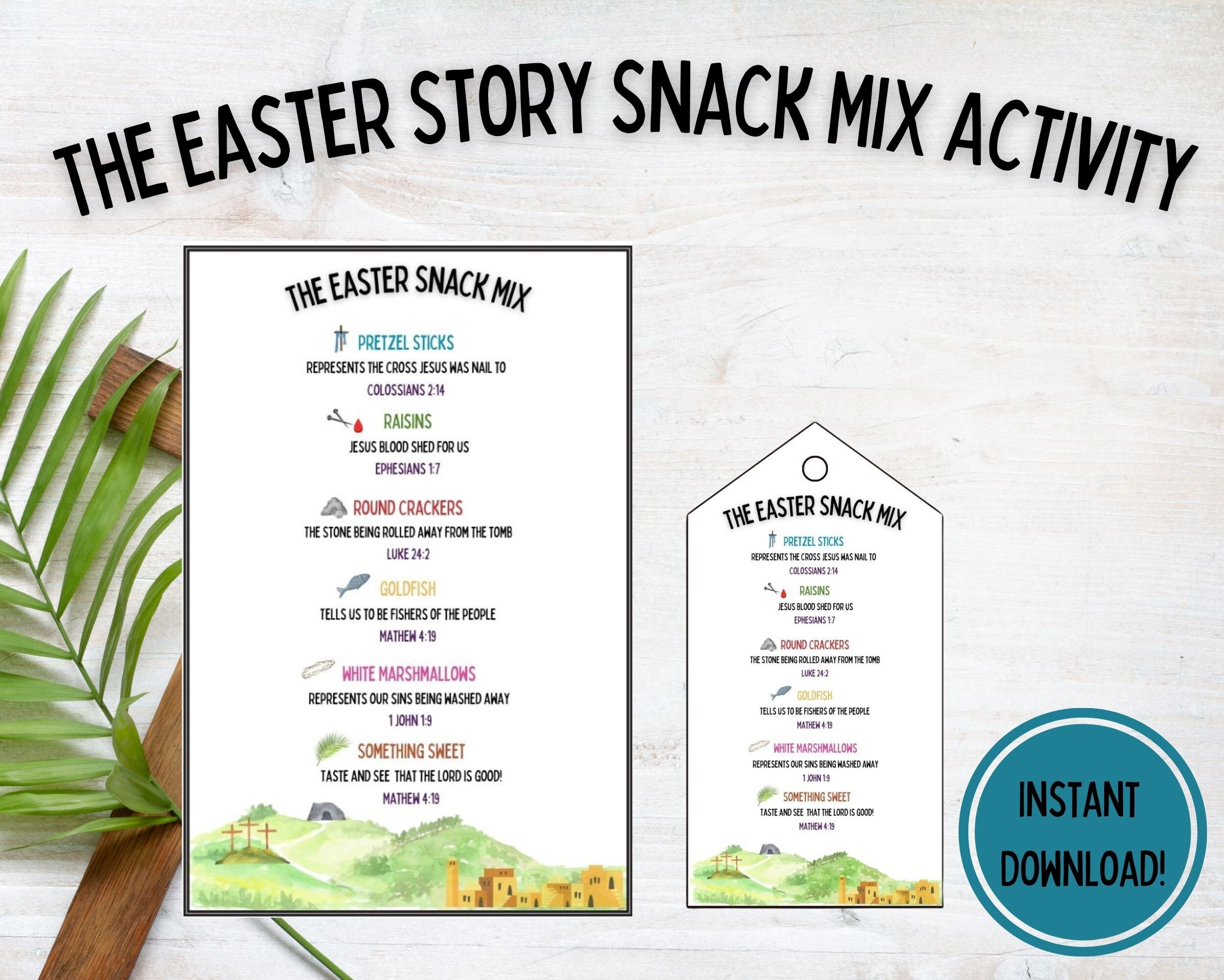 Easter Story Snack Mix Activity Children's Easter Snack Mix Kids Easter ...