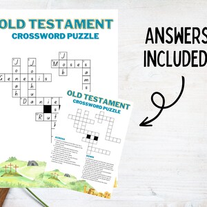 Old Testament Crossword Puzzle | Bible School Games | Sunday School ...