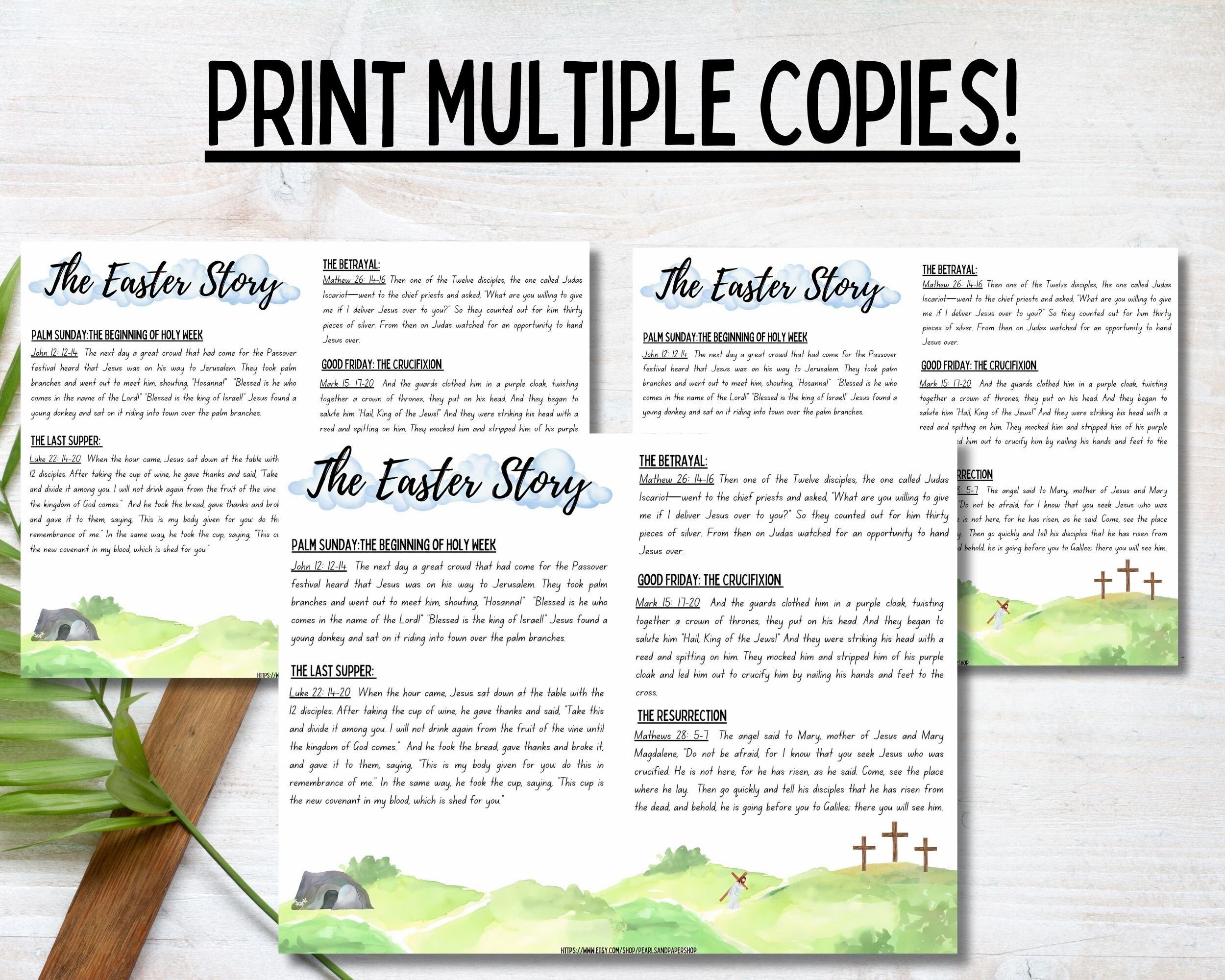 Easter Story Matching Game | Easter Activity for Kids | Easter Game for ...