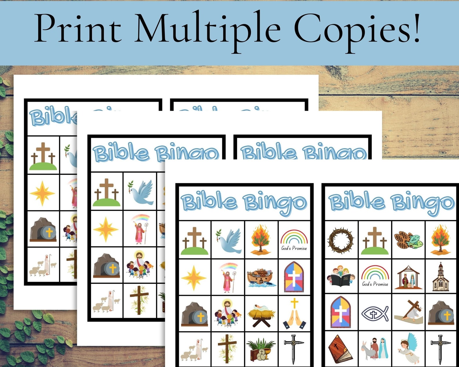 Printable Bible Bingo Game | Instant Download Bible Bingo Game | Church ...