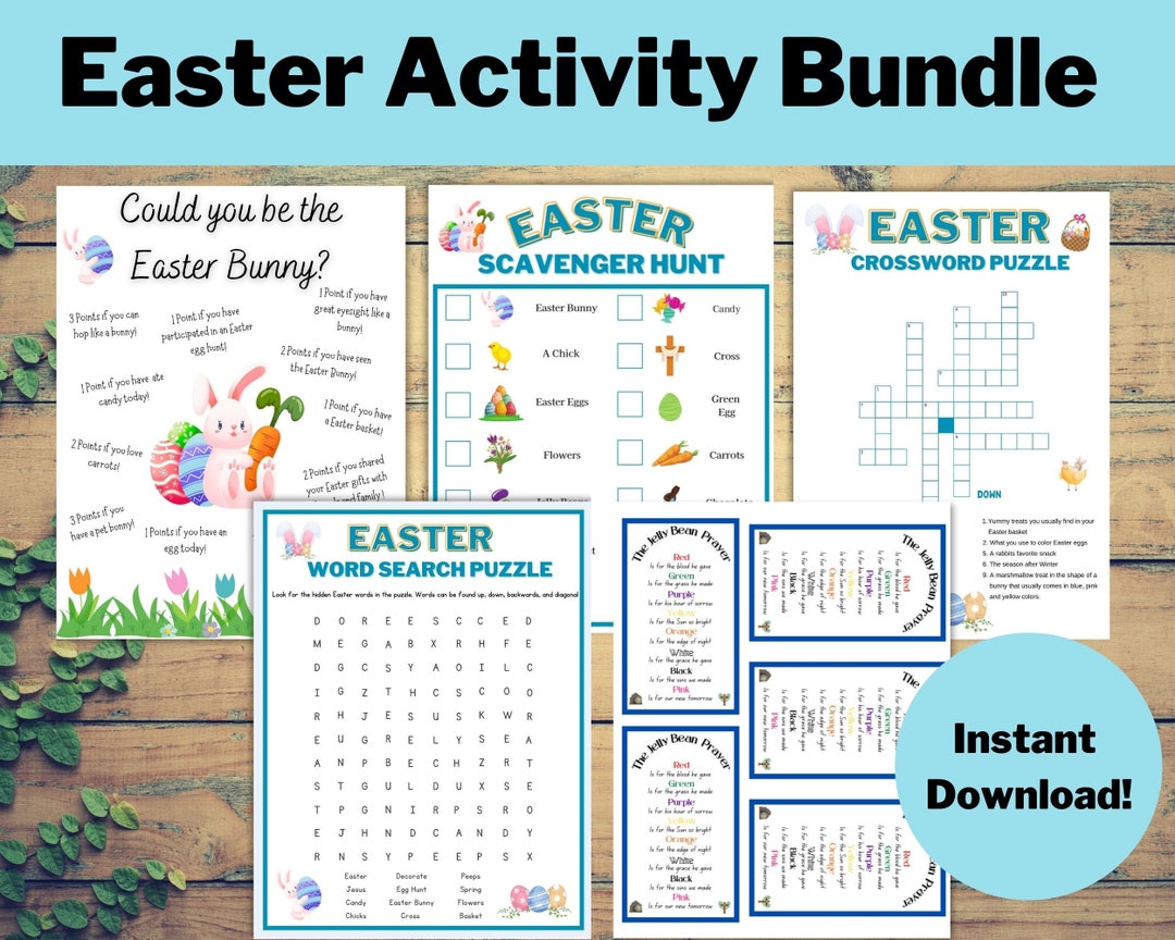Children Easter Activity Bundle | Printable Easter Game Bundle ...
