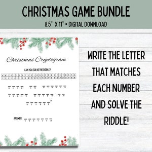 Printable Christmas Party Games Holiday Game Night Holiday Party Games ...