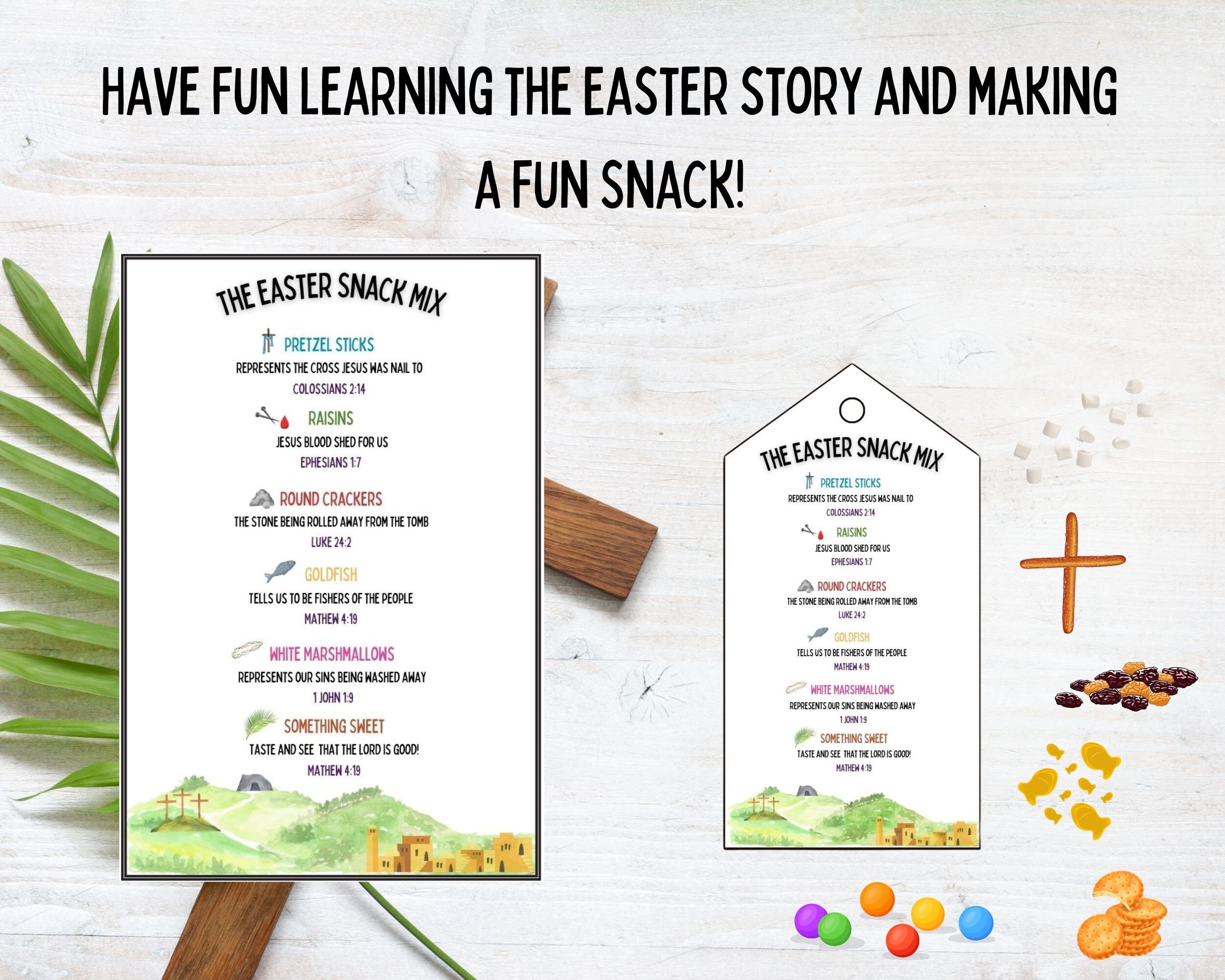 Easter Story Snack Mix Activity Children's Easter Snack Mix Kids Easter ...