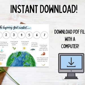 Kids Bible Story Matching Game |7 Days of Creation Game | Christian ...