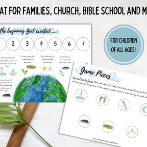 Kids Bible Story Matching Game |7 Days of Creation Game | Christian ...