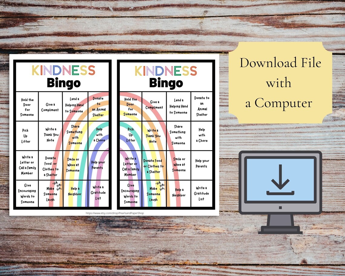 Acts of Kindness Bingo Game | Kids Kindness Game | Classroom Kindness ...