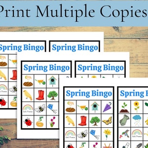 Printable Spring Bingo Game | Children's Spring Bingo Game | Classroom ...