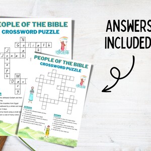 Bible Character Crossword Puzzle | People of the Bible Word Game ...