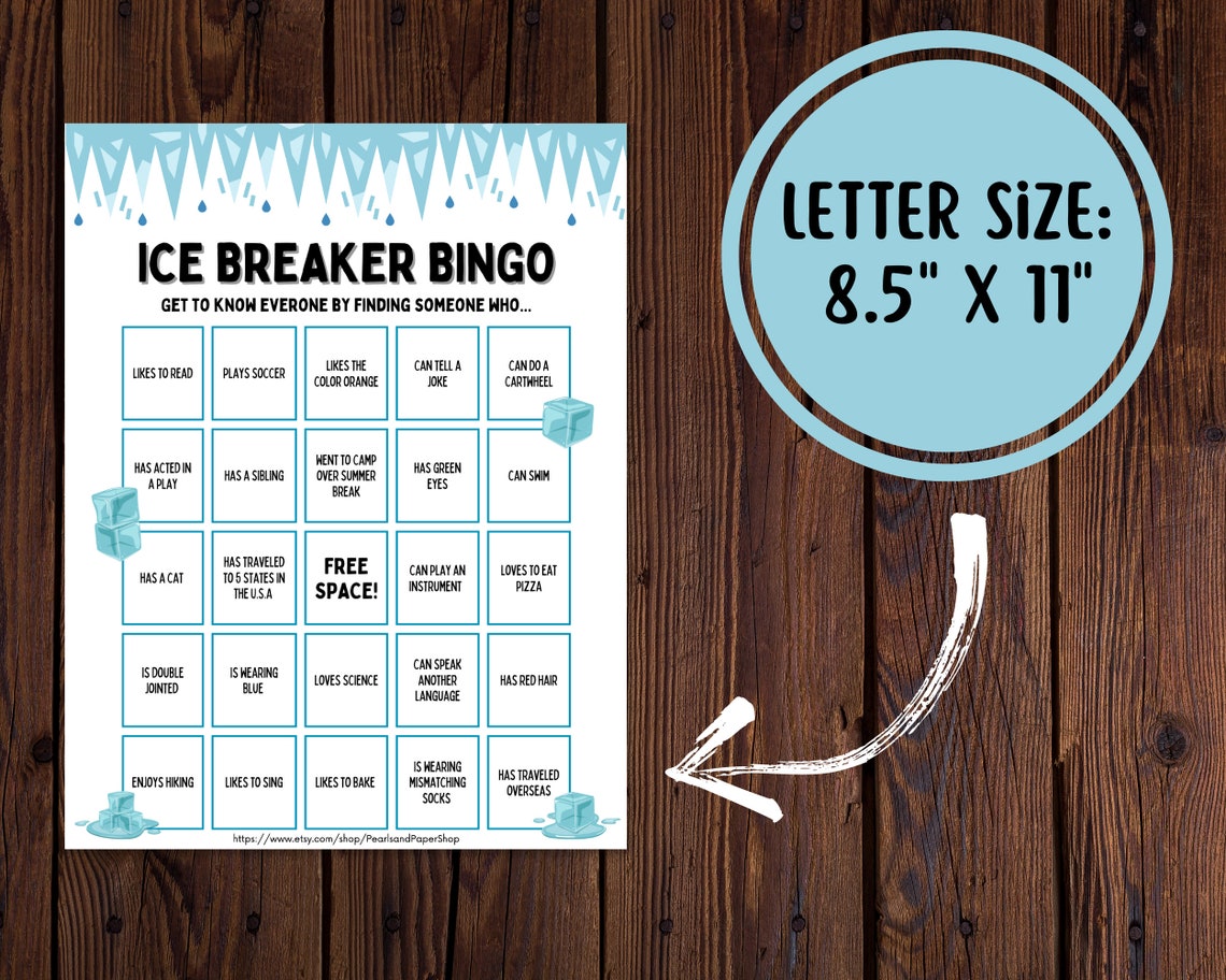 Ice Breaker Bingo Game | Kids Ice Breaker Game | Ice Breaker Bingo Game ...