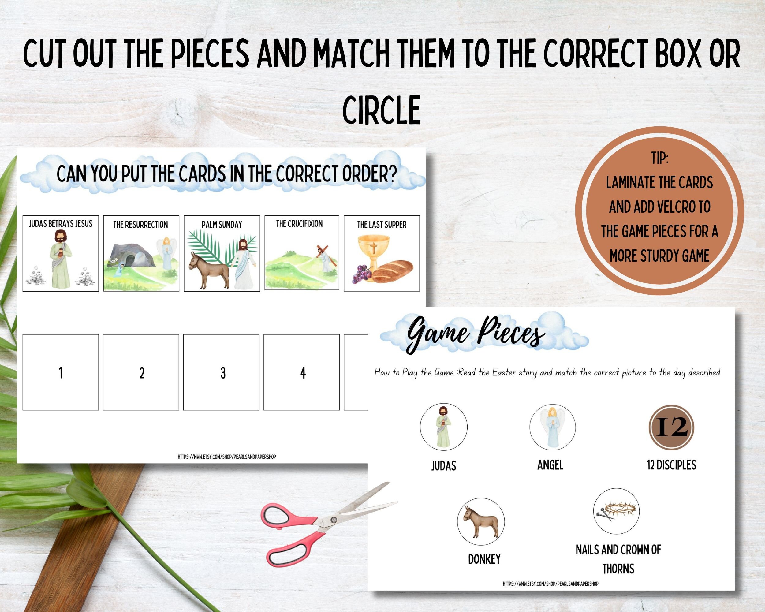 Easter Story Matching Game | Easter Activity for Kids | Easter Game for ...