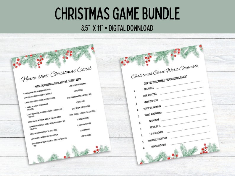 Printable Christmas Party Games | Holiday Game Night | Holiday Party ...