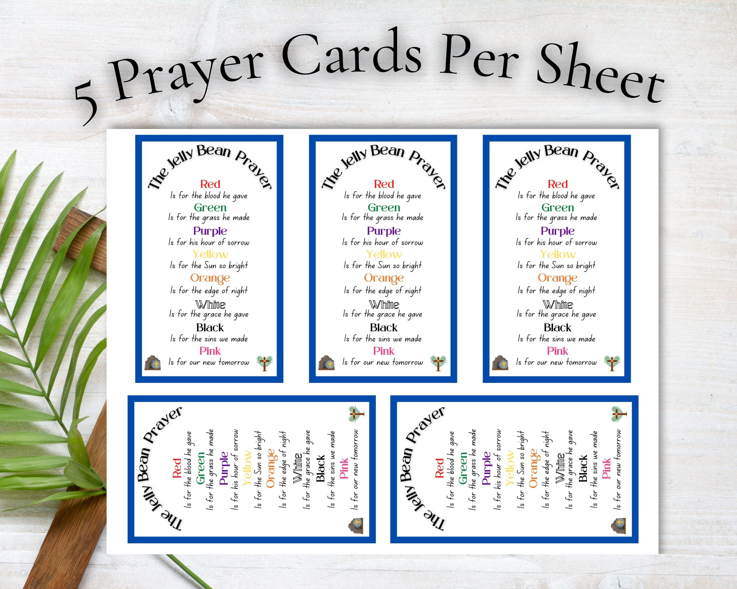 Printable Jelly Bean Prayer Card | Easter Jelly Bean Prayer Card ...