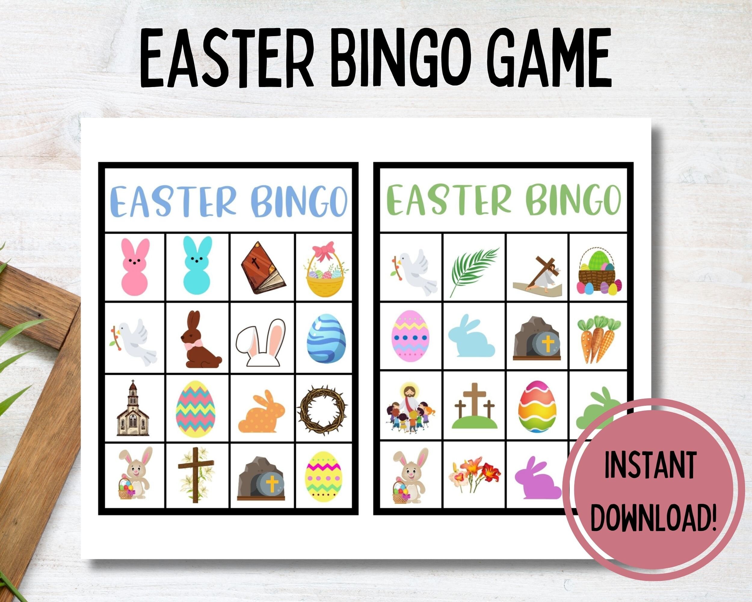 Printable Easter Bingo Game | Instant Download Easter Bingo Game ...
