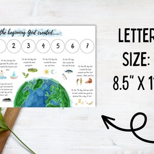 Kids Bible Story Matching Game |7 Days of Creation Game | Christian ...